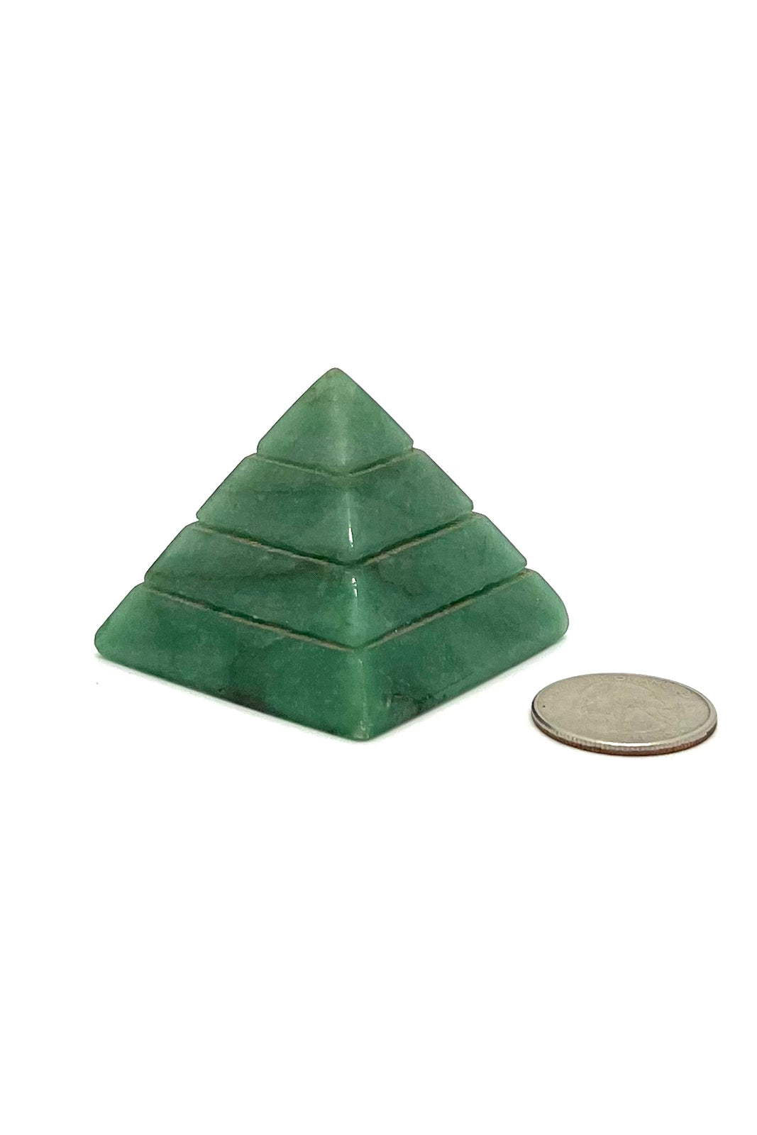 Green Aventurine Carved Stepped Pyramid – Silver Eagle Gallery