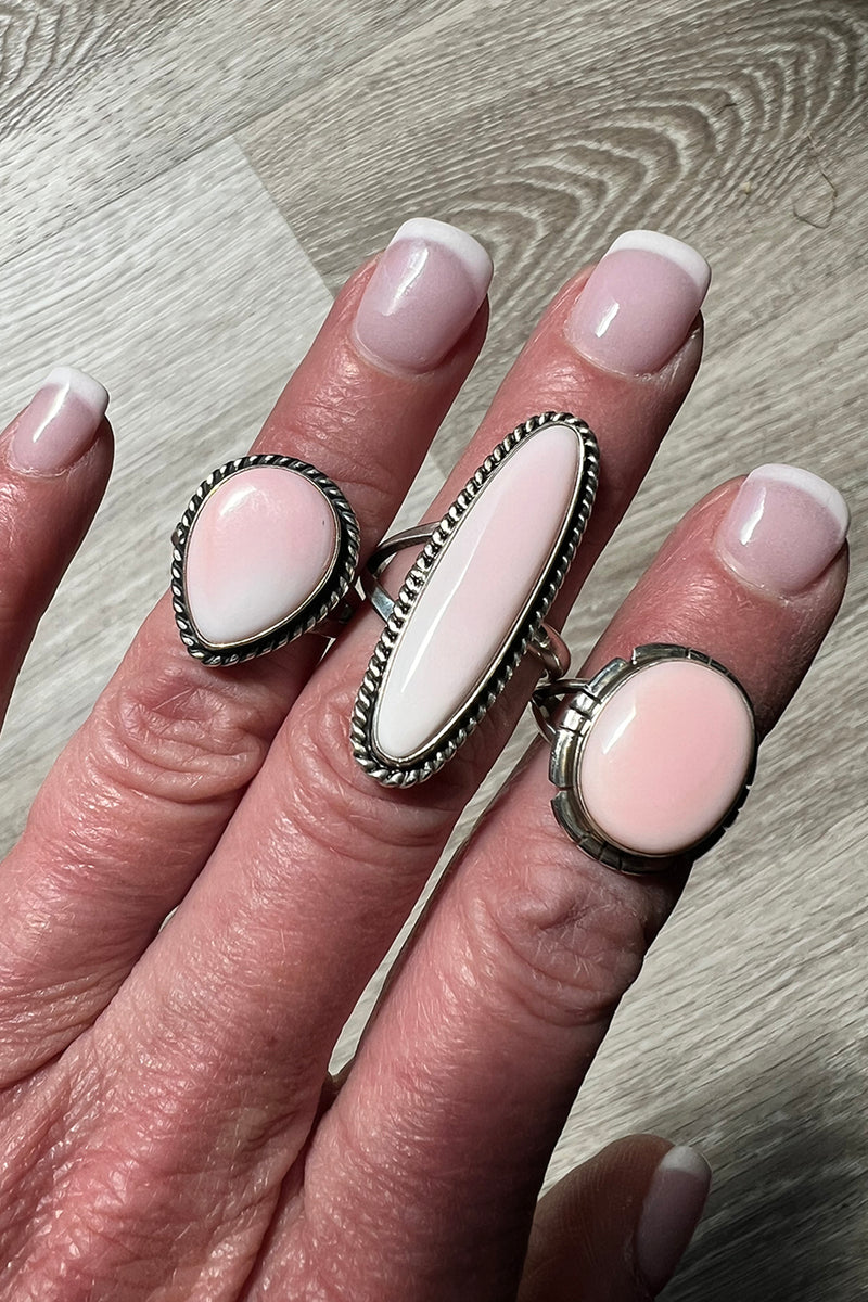 Pink Conch Sterling Silver Ring – Silver Eagle Gallery