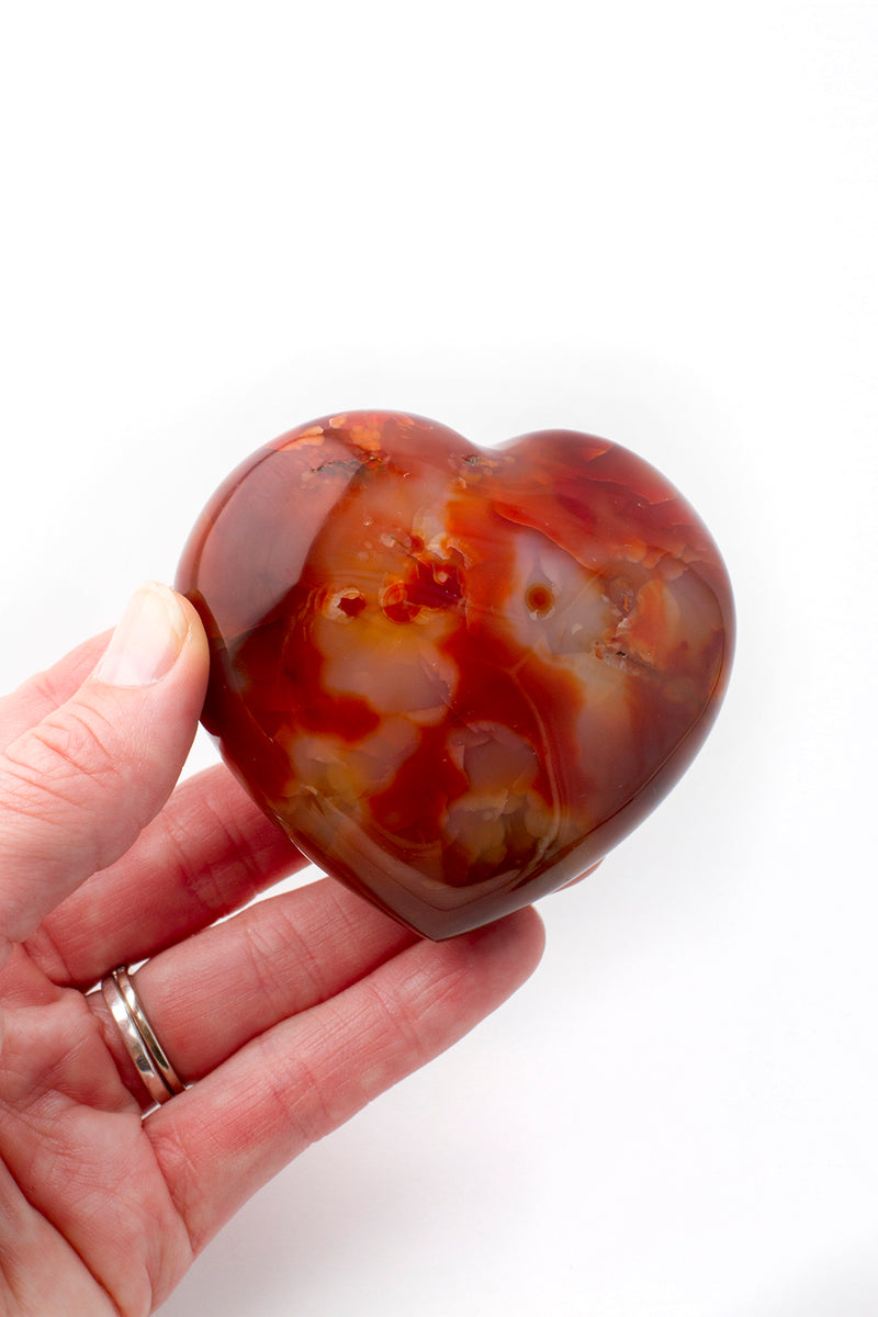 Carnelian Crystal Heart – Silver Eagle Gallery