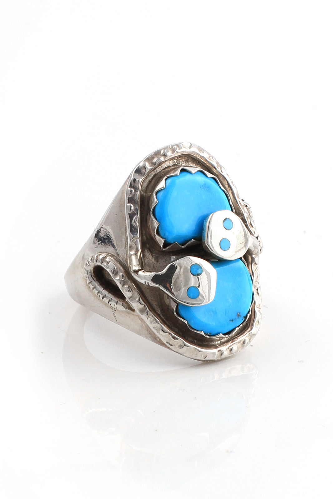 Effie Calavasa Turquoise Snake Ring (Size 9.5) – Silver Eagle Gallery
