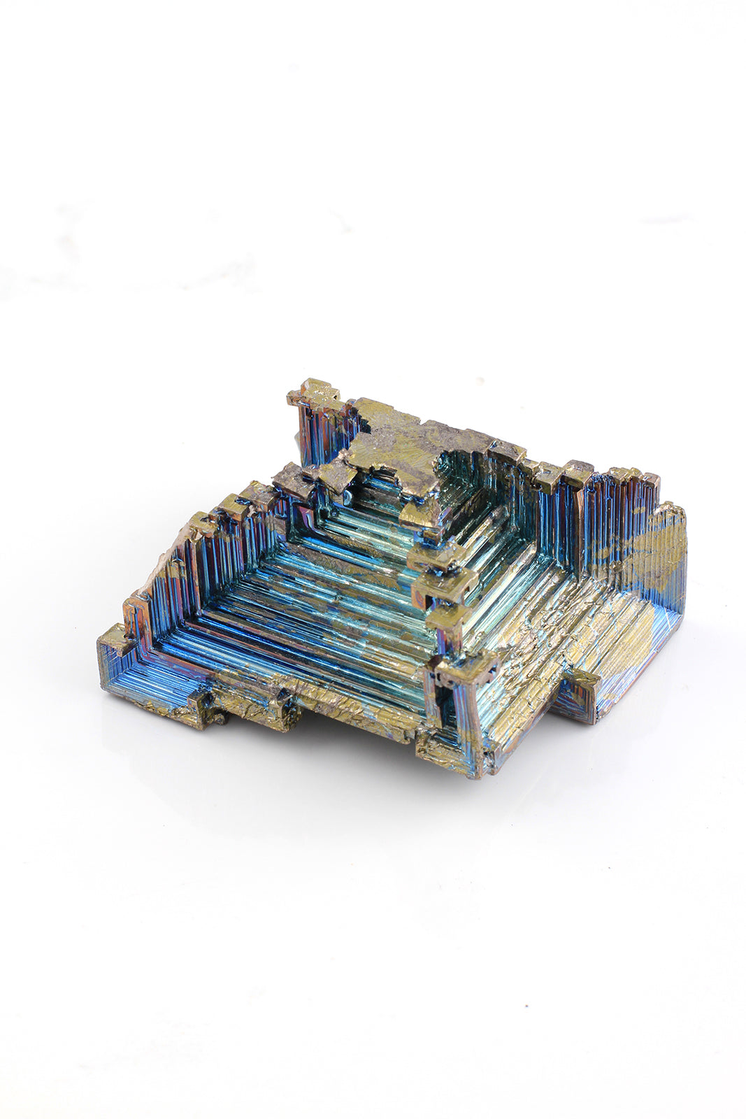 Large Square Bismuth Crystal – Silver Eagle Gallery