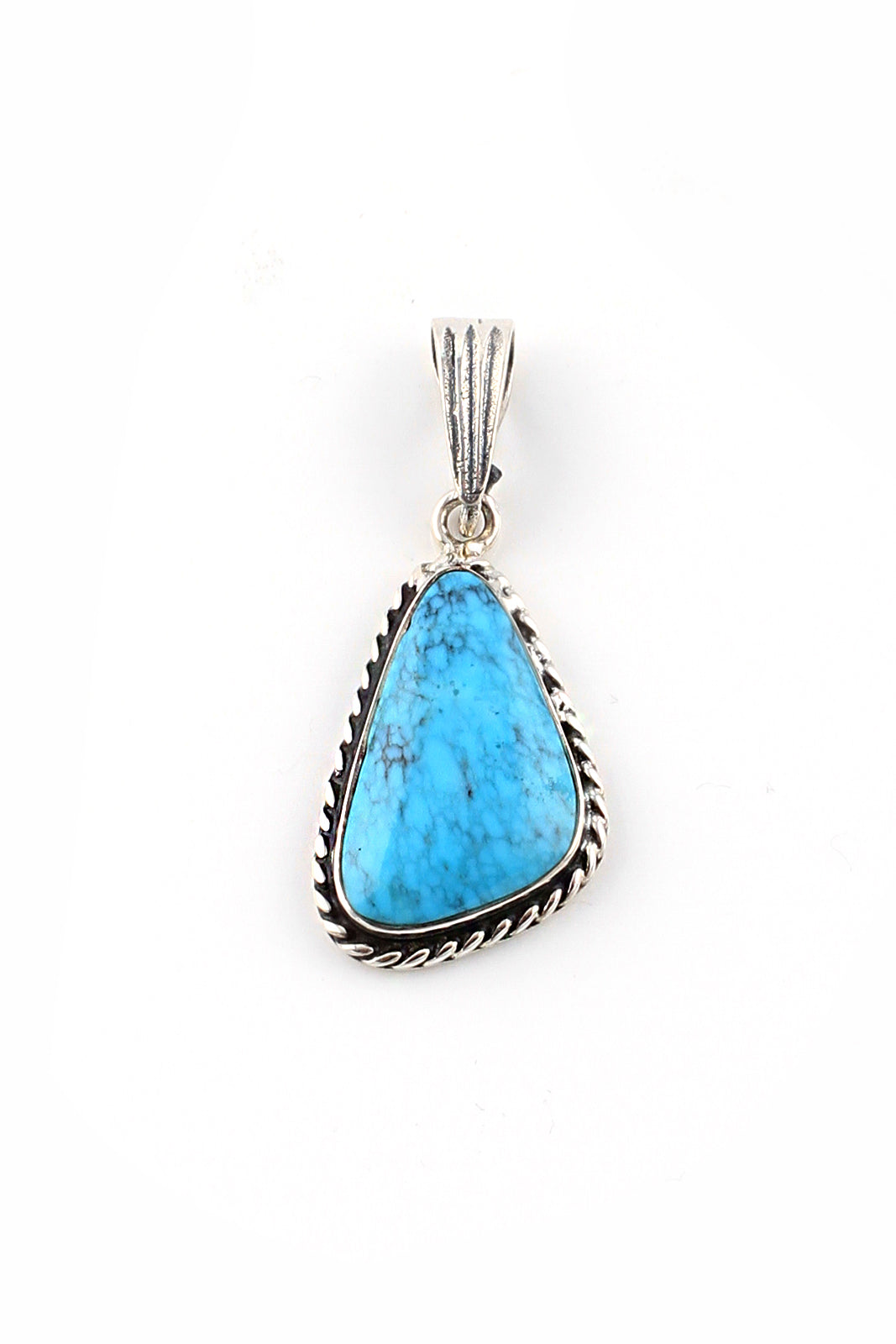 Small Blue Turquoise Navajo Pendant – Silver Eagle Gallery