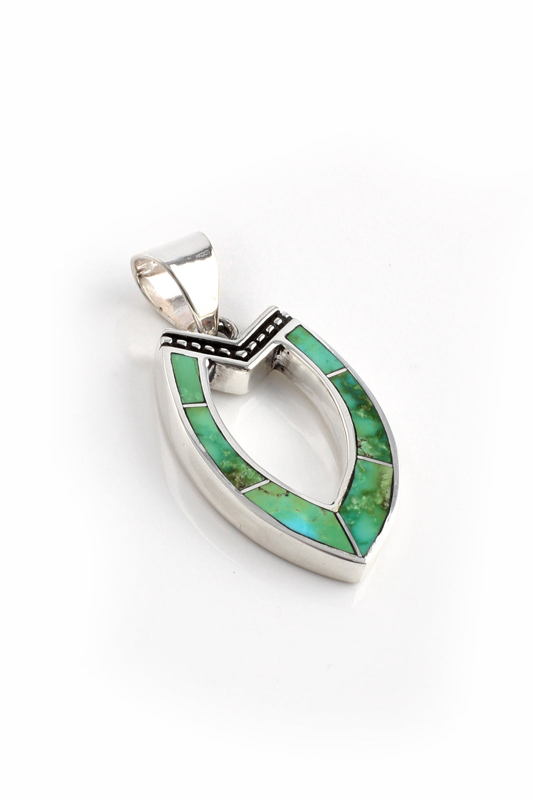 Sonora Gold Turquoise Inlay Pendant – Silver Eagle Gallery