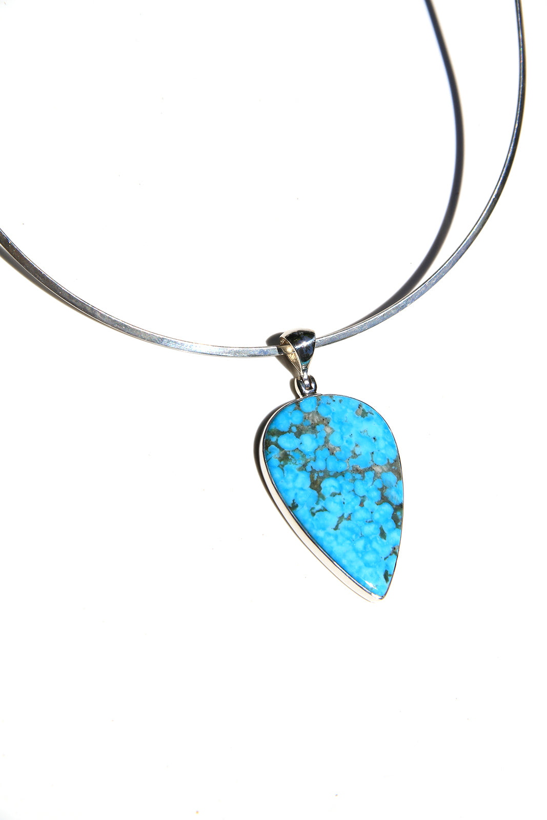 Large Blue Turquoise Contemporary Pendant – Silver Eagle Gallery
