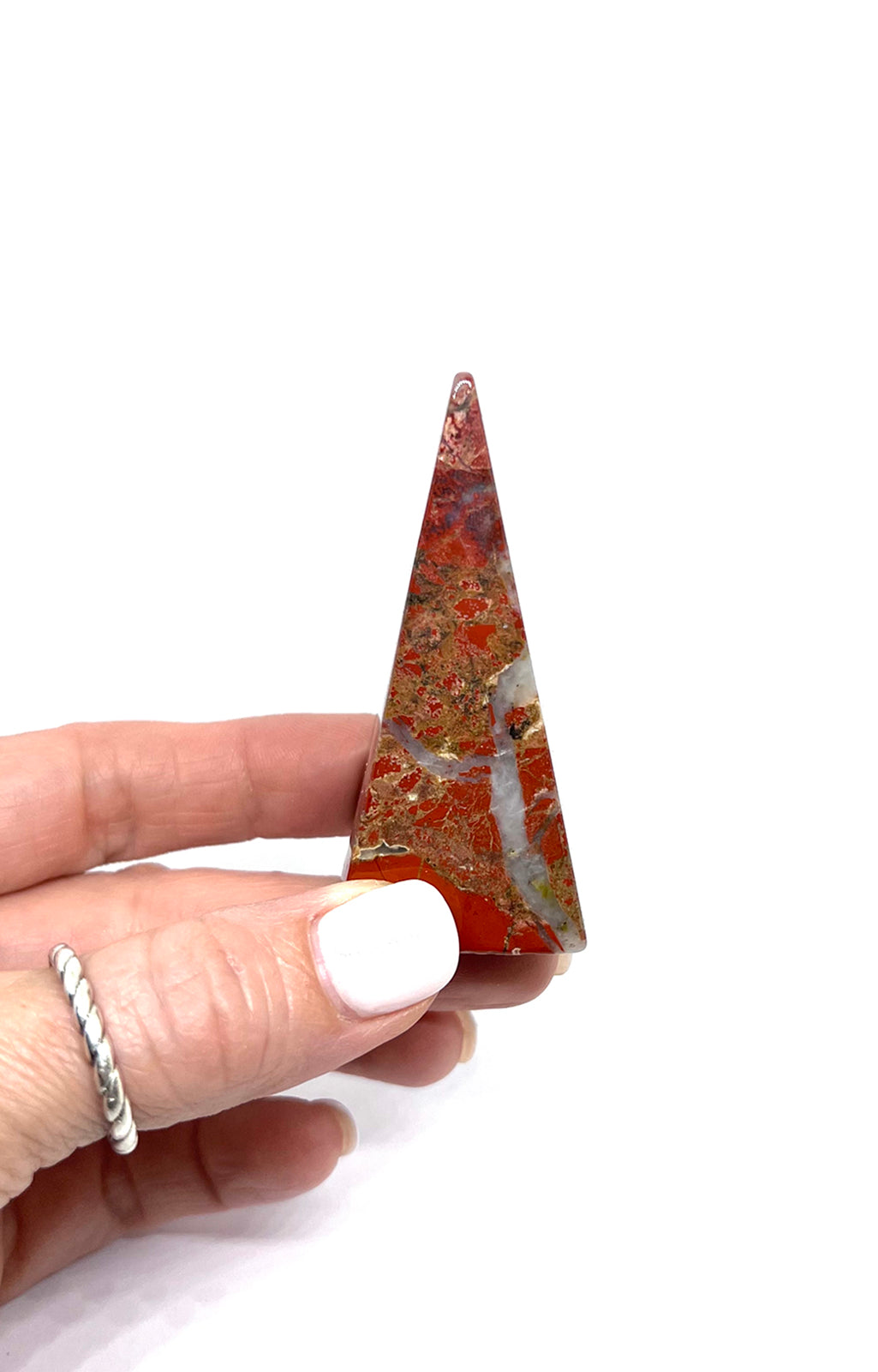 Bracciated Jasper Tall Pyramid – Silver Eagle Gallery