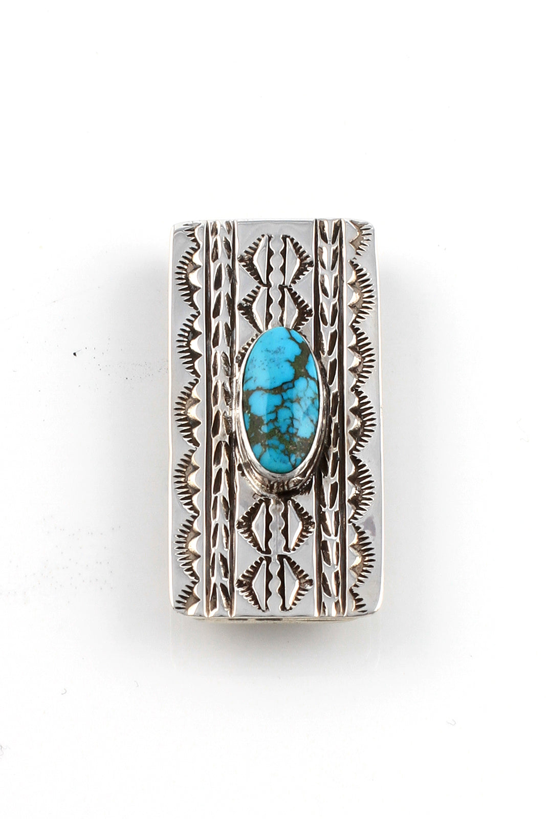 Navajo Sterling Silver Turquoise Money Clip – Silver Eagle Gallery