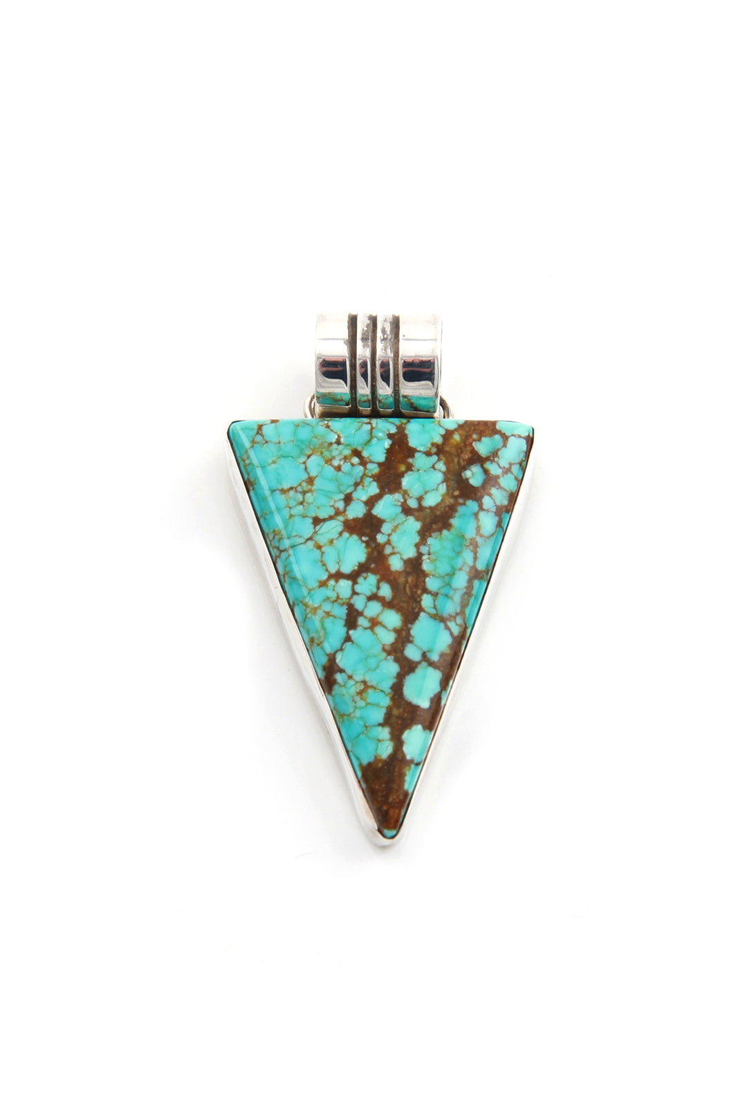 Natural Turquoise Triangle Pendant – Silver Eagle Gallery