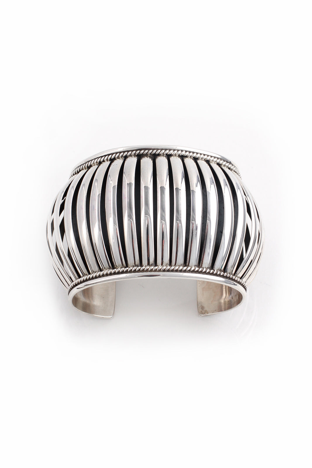 Thomas Charley Wide Sterling Silver Cuff (2" wide) – Silver Eagle Gallery